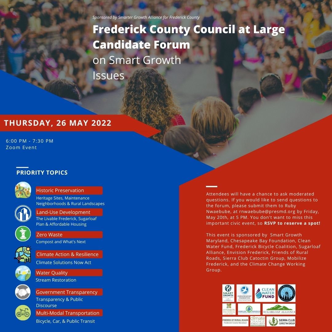 5/26 Frederick County Council at Large Candidate Forum on Smart Growth ...
